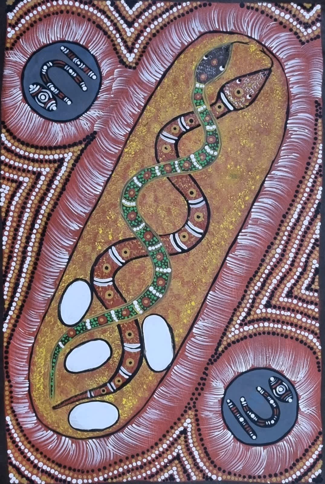Australian Aboriginal Art Snake