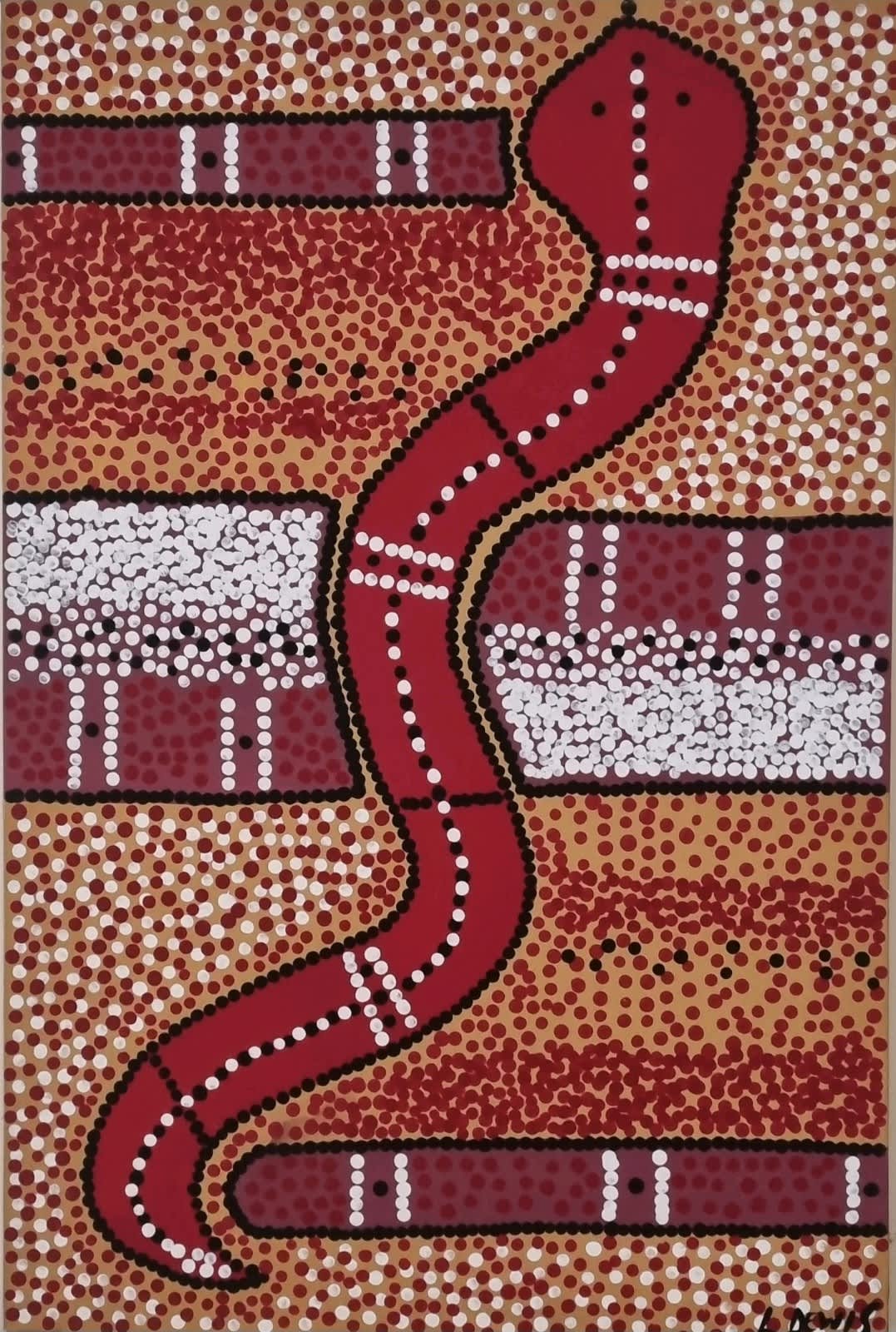 Australian Aboriginal Art Snake