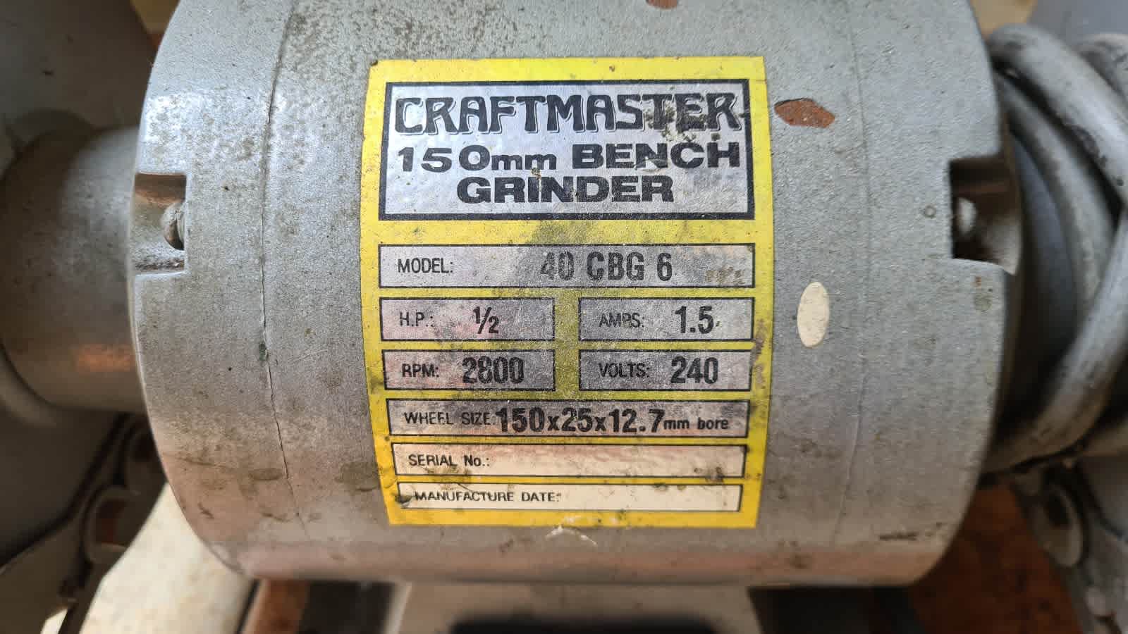 Second hand bench grinder store