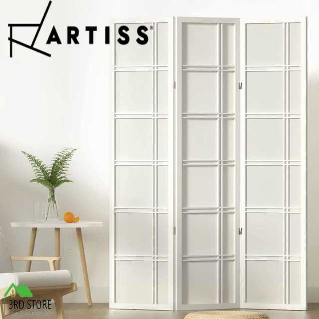 Room Divider Screen Privacy Wood Dividers Stand 3 Panel Nova White ...