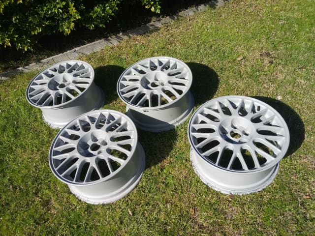 Mitsubishi Evo VII wheels rims powdercoated refurbished | Wheels, Tyres ...