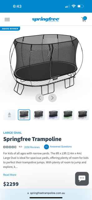 Springfree Trampoline Large Oval - NEW IN BOXES - Toys - Outdoor in ...