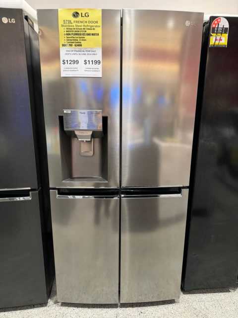 LG 570L French Door Fridge in Stainless Steel (GFL570PL) - Fridges ...