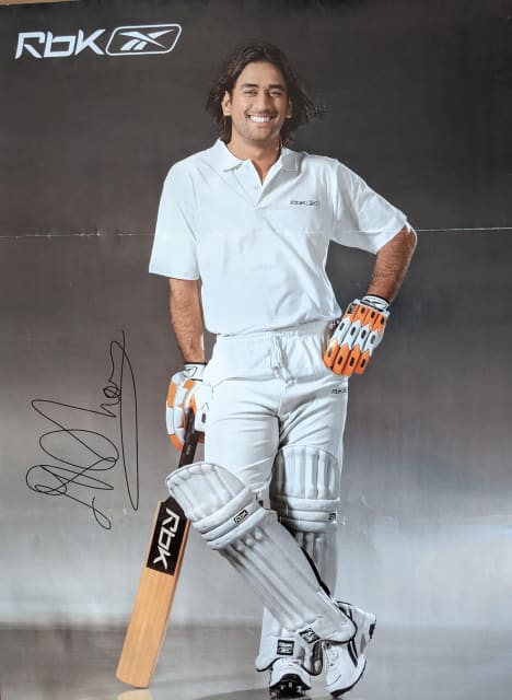 MS Dhoni Mahendra Singh Dhoni Rare RBK Sponsor Poster Print 900mmx600 ...