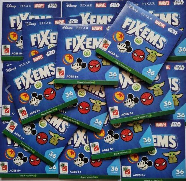 30 NEW UNOPENED Woolworths Disney Stickers Fix-Ems Fixems Woolies ...
