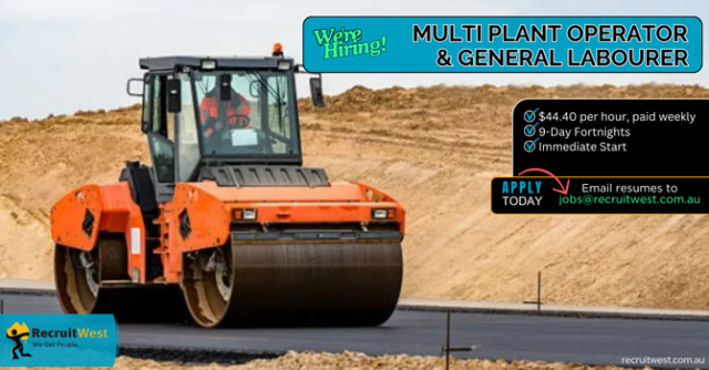 Multi Plant Operator & General Labourer - $44.40/hr | Machine & Plant ...
