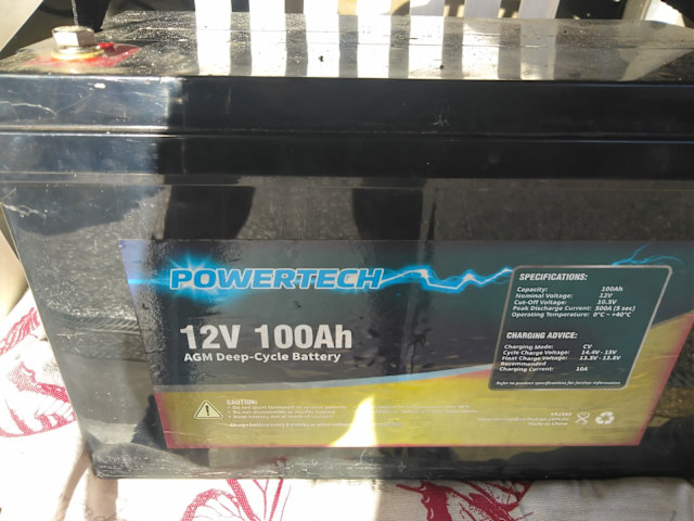 Powertech 12V 100Ah AGM Deep Cycle Battery | Boat Accessories & Parts ...