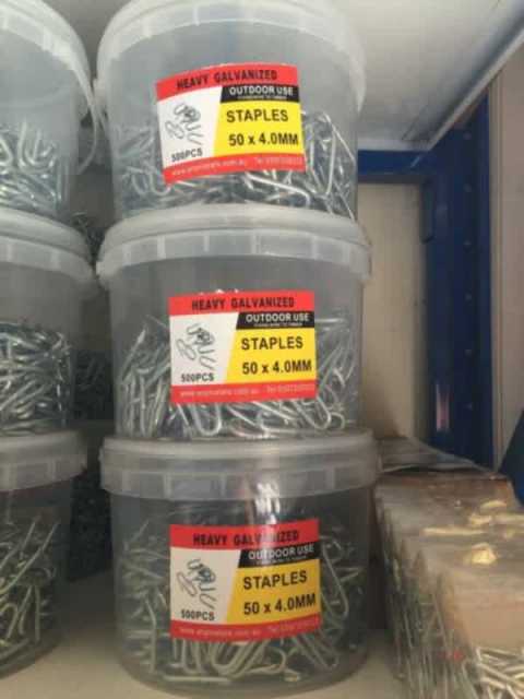 Fencing Barbed Staple 40/50 x 4mm，5KG Galvanised - Building Materials ...