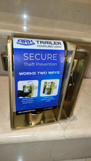 ARK Heavy Duty Trailer Coupling Lock 2 Position Locking with Padlock D ...
