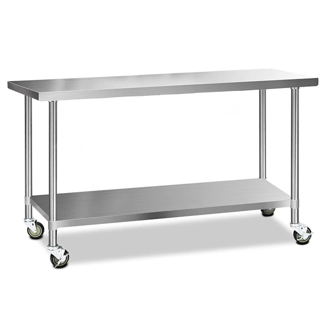Kitchen Benches Stainless Steel 304 Work Bench Food Prep Table with Wh ...