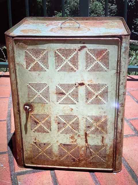 Antique Vintage perforated metal meat safe - Antiques in Highgate Hill ...