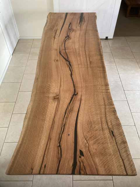 Brand New spotted gum live edge timber slab dining table - Dining ...
