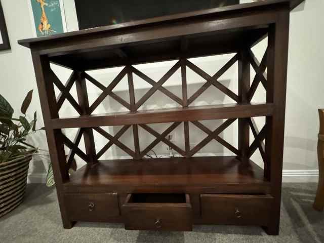 Balinese Teak Wall Display Unit or bookshelf | Bookcases & Shelves ...