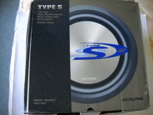 Alpine SWS-1242D Type S Subwoofer Box And Manuals | Audio, GPS & Car ...