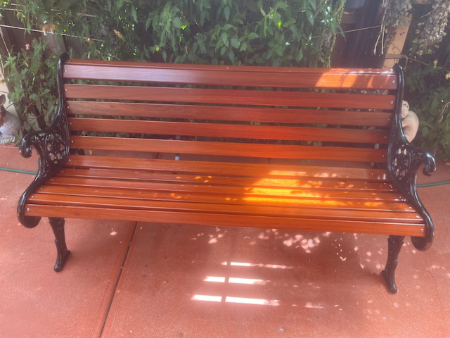 Cast iron garden bench seat rare Victorian Lions head Matching antique ...