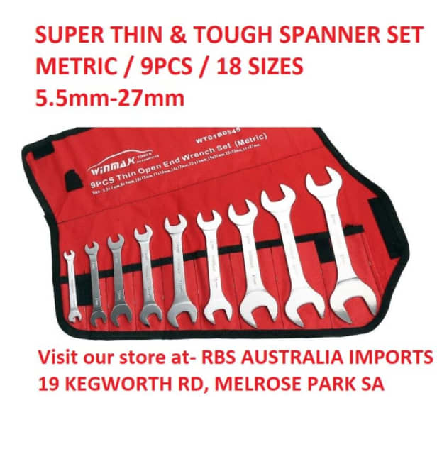 SUPER THIN SPANNER SET 9PCS METRIC - NEW STOCK | Hand Tools | Gumtree ...