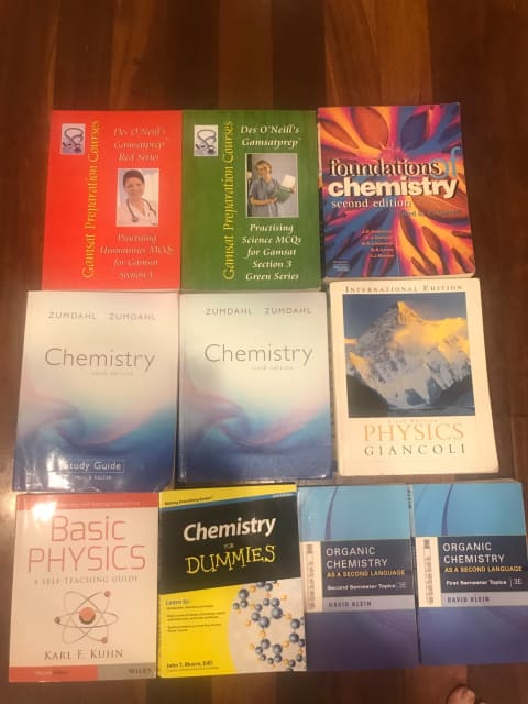 GAMSAT Preparation Textbooks - Physics, Chemistry | Textbooks | Gumtree ...