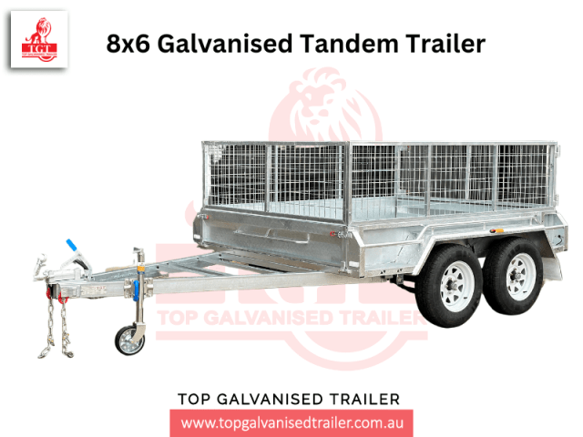 8x6 Tandem Trailer Galvanised Box Trailer 2t ATM Rocker Roller Springs ...