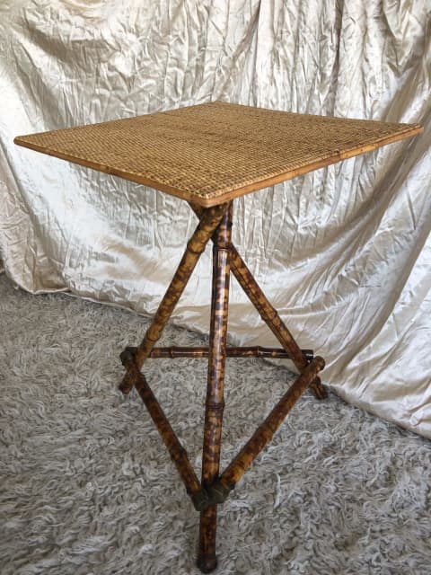 Antique tiger cane gypsy side table | Buffets & Side Tables | Gumtree ...