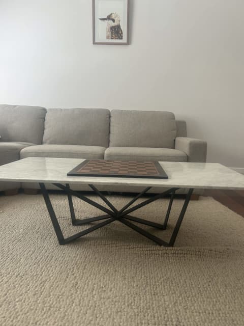 Coffee Table Marble Top w. Black Legs | Coffee Tables | Gumtree Australia Mitcham Area ...