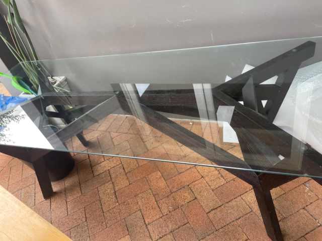 Kenneth Cobonpue Designer 8 seater 6 seater glass timber dining table ...