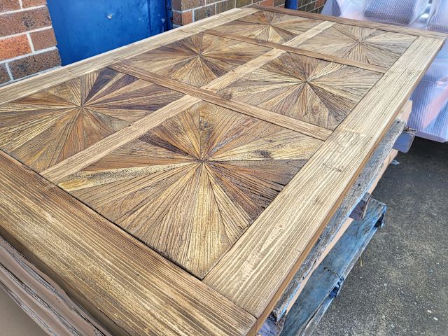 NEW INDUSTRIAL PARQUETRY TIMBER DINING TABLE TOP *** 20% OFF SALE ...