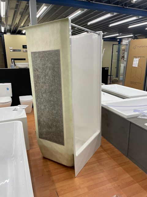 NEW Bathroom Recess Shower Enclosure 90cm Wide Fibreglass Cubicle ...