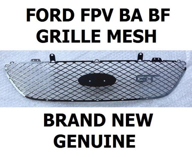 Ford BA BF FPV GT front bumper GLOSS BLACK STEEL GRILLE MESH | Other ...