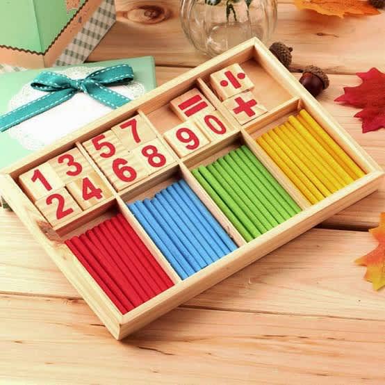 Educational Maths Wooden Sets Montessori school kids toddlers | Toys ...