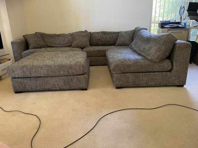 Second hand Aspect Modular Freedom Sofa with Ottoman - Ryder Mineral ...