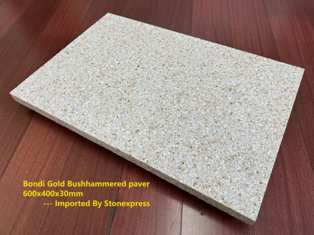 Bondi Gold Granite Bush Hammered Paver 600x400x30mm | Building ...