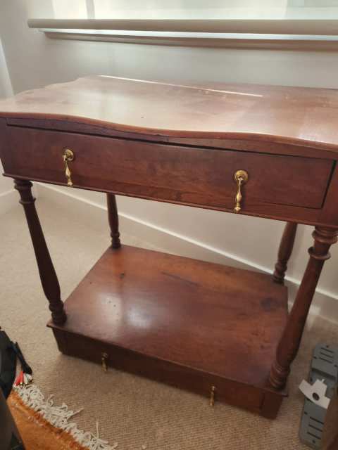 antique hall table with new gold drawer pulls - Buffets & Side Tables ...