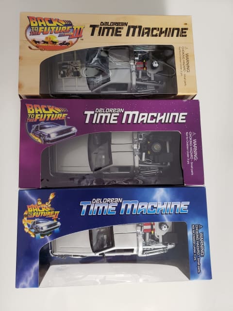 Back To the Future Die-cast 1/24 Scale DeLorean Time Machines | Toys ...