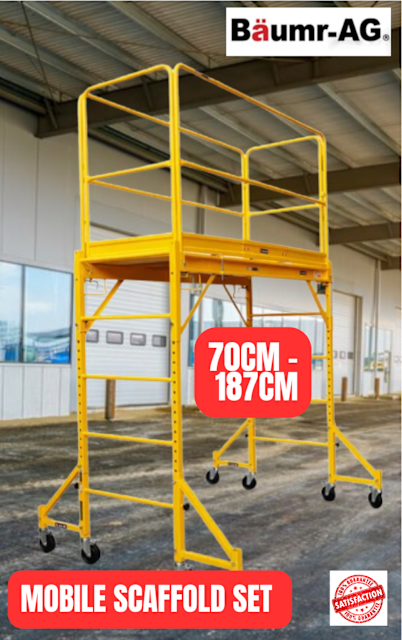 1.9m Mobile Scaffold Platform Guard Rail - Limited Stock - Ladders ...