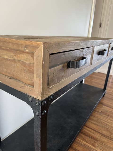 Hamptons Style Entry Console with 3 draws | Buffets & Side Tables ...