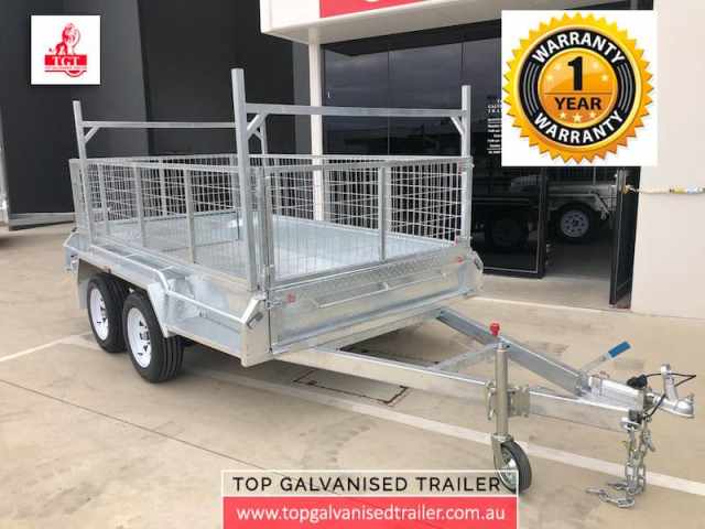 8x5 Tandem Trailer with Cage (600mm), Ladder Racks 2000kg ATM ...