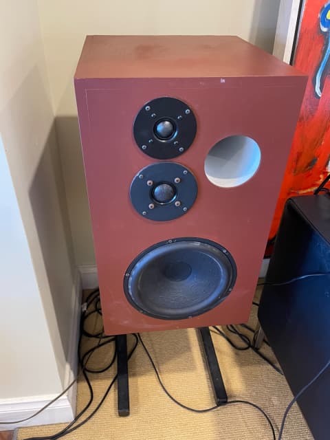 Scan speak speakers pair 10inch 3 way solid Professionally made MDF Bo ...