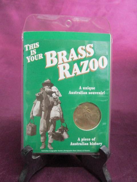 BRASS RAZOO COIN - A UNIQUE AUSTRALIAN SOUVENIR - VINTAGE 1994 ...