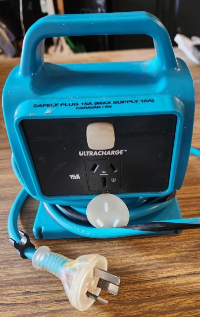 Portable RCD with 10amp to 15amp mains plug | Caravan & Campervan ...