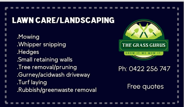 THE GRASS GURUS LAWN CARE | Landscaping & Gardening | Gumtree Australia Logan Area - Loganlea ...