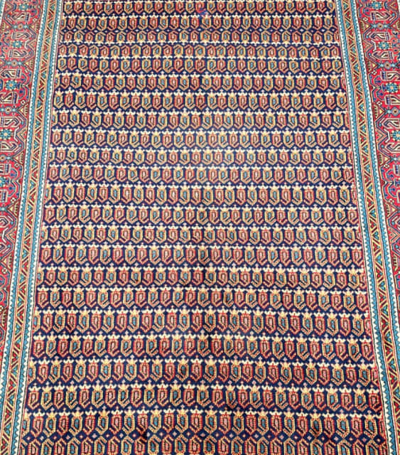 Full room size paisley design handmade vintage Persian Mahal rug 3x2m ...