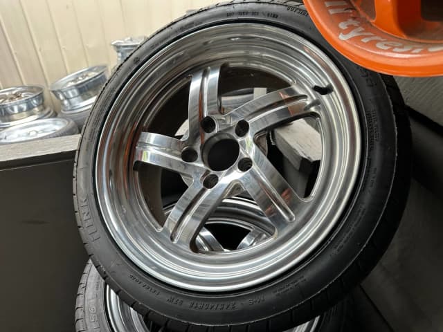 18 inch polished 2 piece wheels billet style 5 120 commodore ve vf vz ...