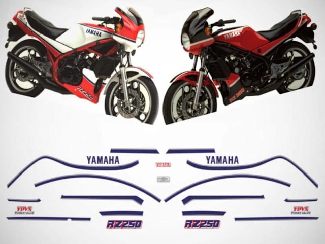 YAMAHA 34J RZ250 YPVS 1984 FAIRING DECAL GRAPHICS KIT | Motorcycle ...