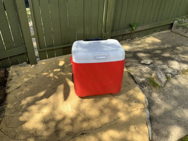 A pull along esky fire engine red colour - Lounging & Relaxing ...