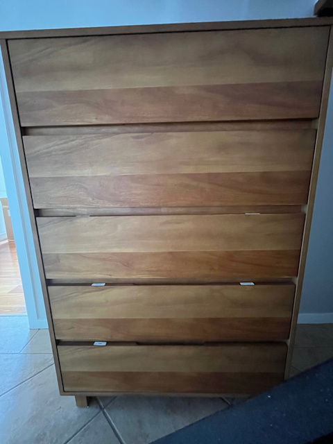 Freedom 5 Drawer Chest / Tallboy & Bedside Table - Dressers & Drawers ...