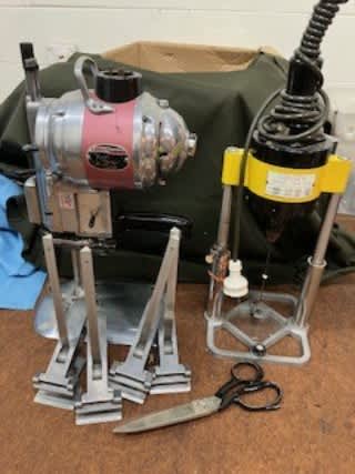 LIGHTENING 15mm blade-Fabric Cutting Machine + Hole Drill + Clamps+ ...