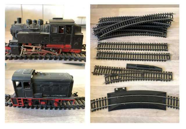 Model trains, carriages, track, controller: by item ($25+) / all $450 ...