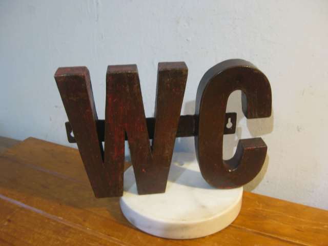 Metal WC (Water Closet) Toilet Sign (Height - 16 cm) Ready To Hang ...