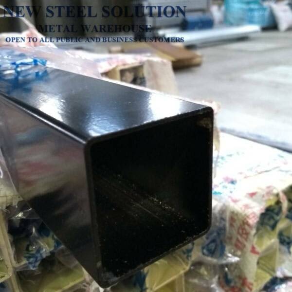 BLACK POWDER COATED STEEL POST/ FENCE POST 65*65*1.5MM*3.6M | Building ...