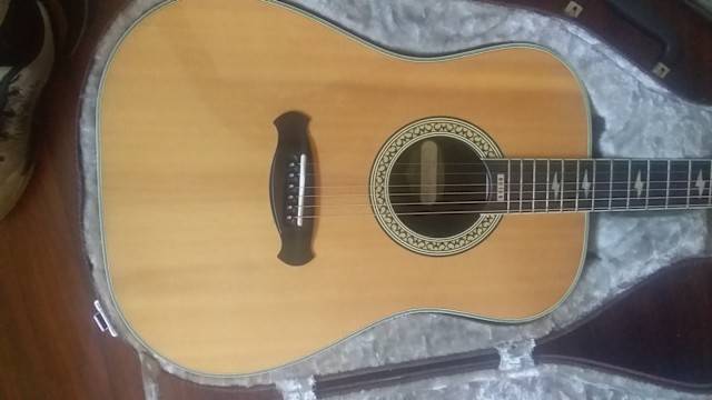 LEFT HAND VINTAGE MORRIS ACOUSTIC / ELECTRIC OVATION COPY GUITAR ...